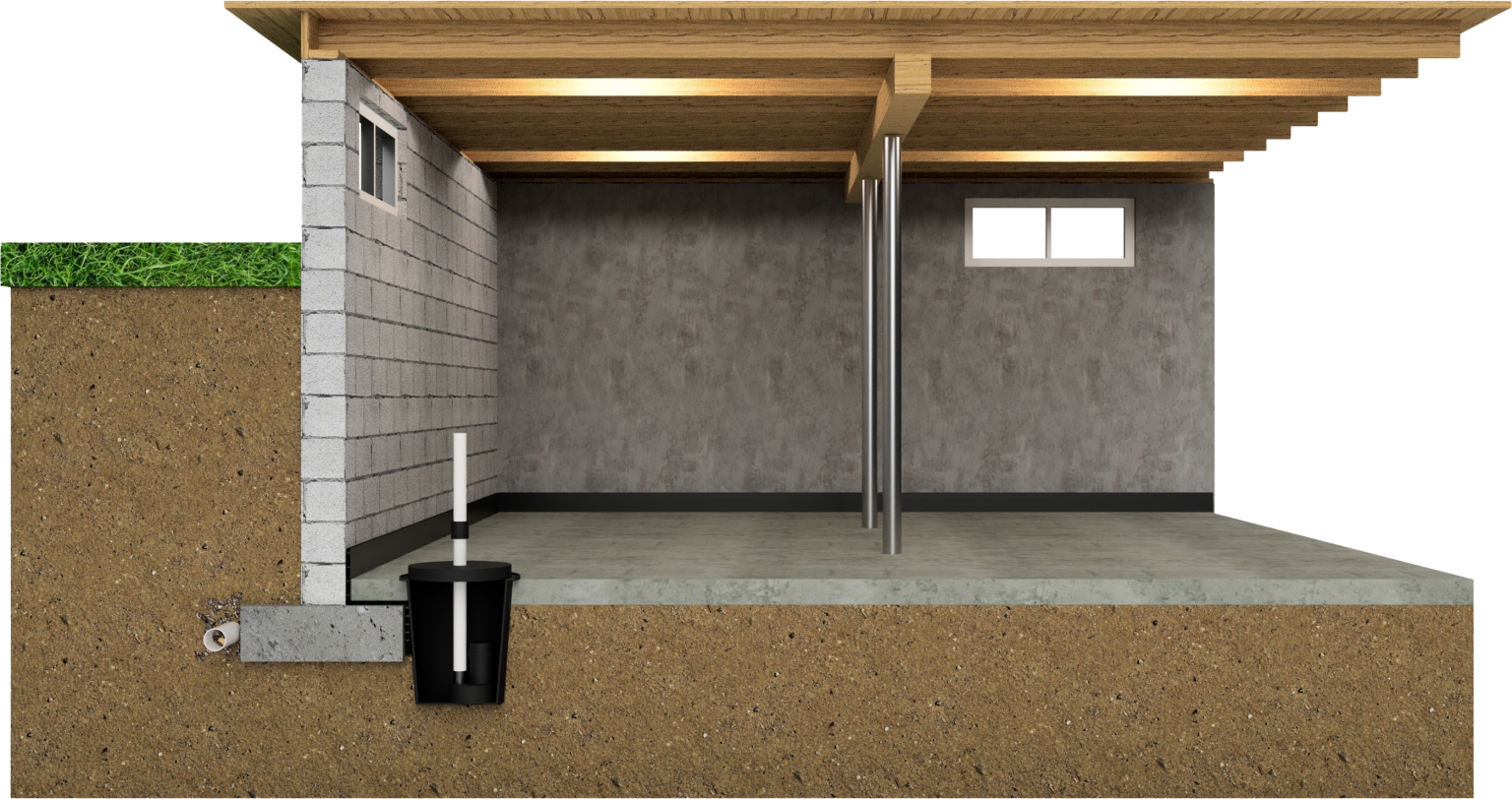 Crawl Space French Drain Installation | Flooding Solutions